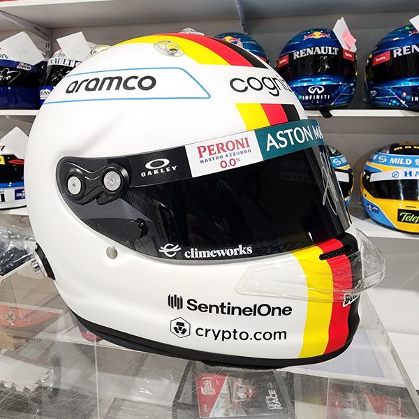 SOLD! Sebastian Vettel Signed Helmet 2022 Aston Martin JMD ARAI ...