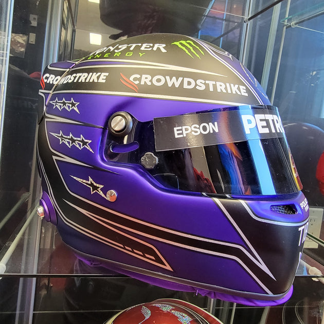 Lewis Hamilton 2020 Signed Helmet Black & Purple Sold and Shipping to ...