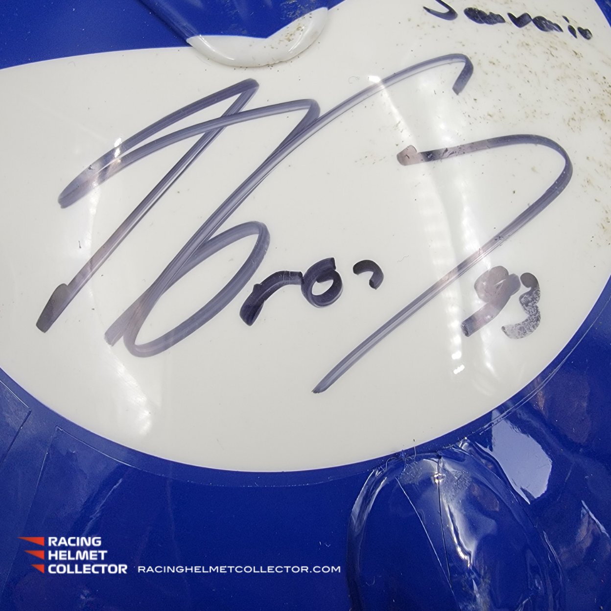 Alain Prost & Ayrton Senna Testing Helmet TRACK WORN by Prost Autograp ...