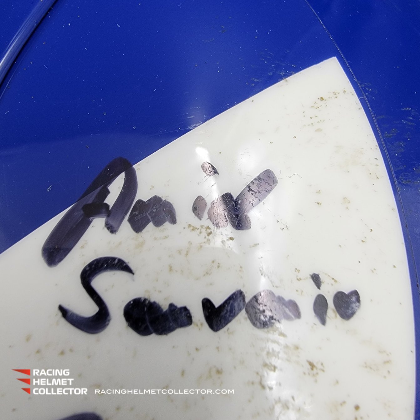 Alain Prost & Ayrton Senna Testing Helmet TRACK WORN by Prost Autograp ...