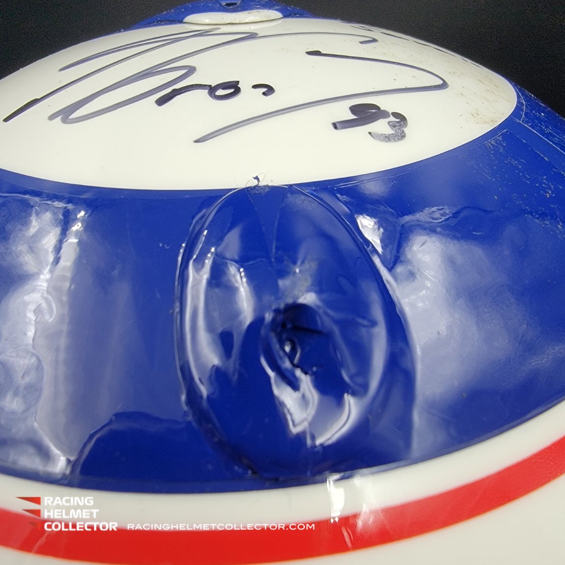 Alain Prost & Ayrton Senna Testing Helmet TRACK WORN by Prost Autograp ...