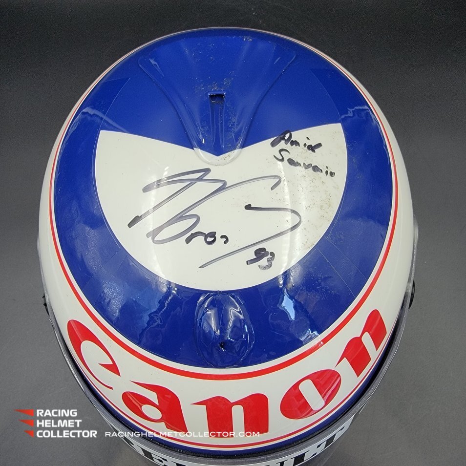 Alain Prost & Ayrton Senna Testing Helmet TRACK WORN by Prost Autograp ...