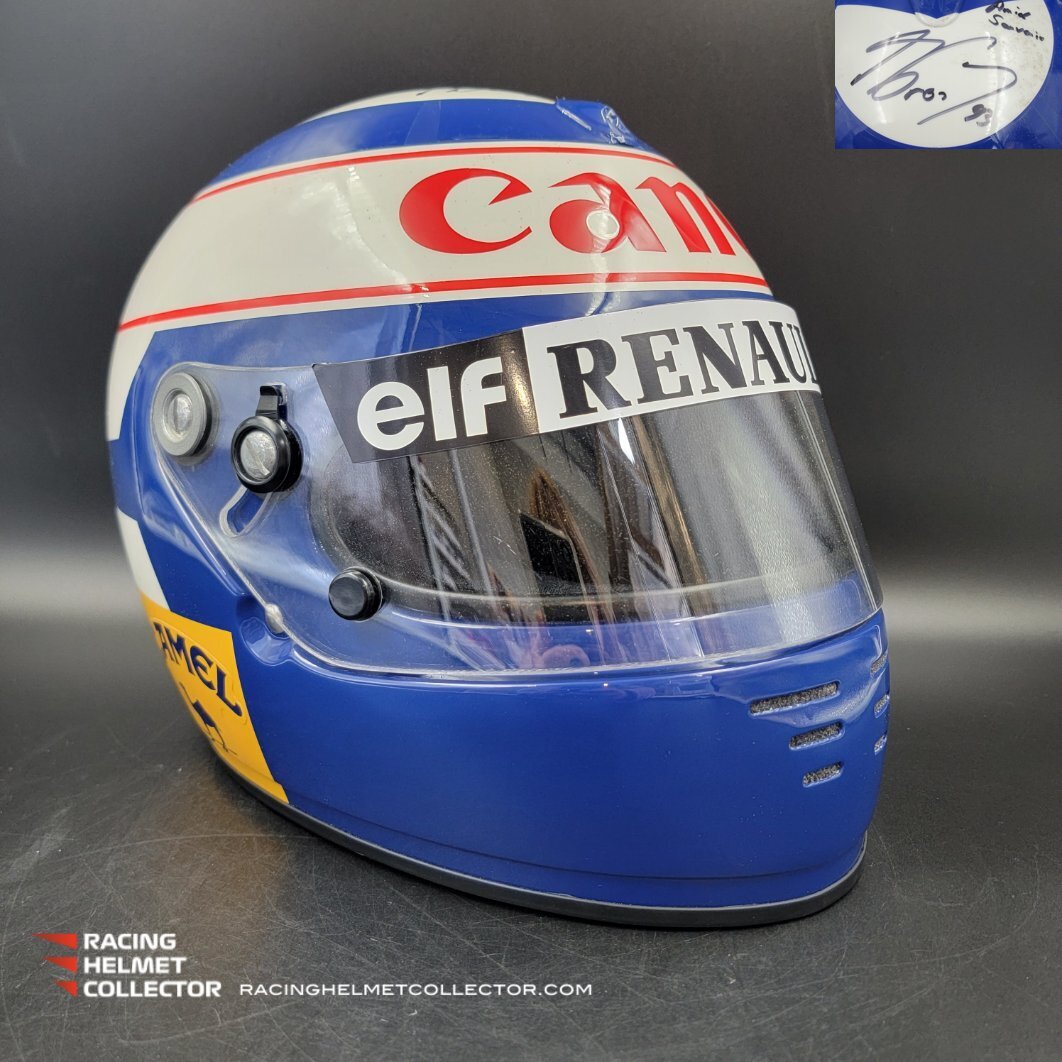 Alain Prost & Ayrton Senna Testing Helmet TRACK WORN by Prost Autograp ...