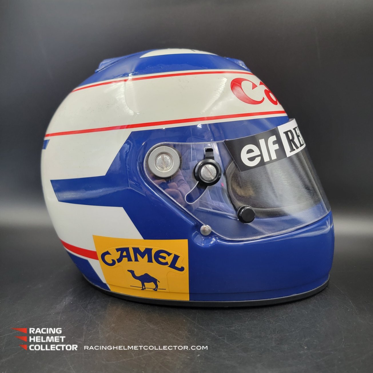 Alain Prost & Ayrton Senna Testing Helmet TRACK WORN by Prost Autograp ...