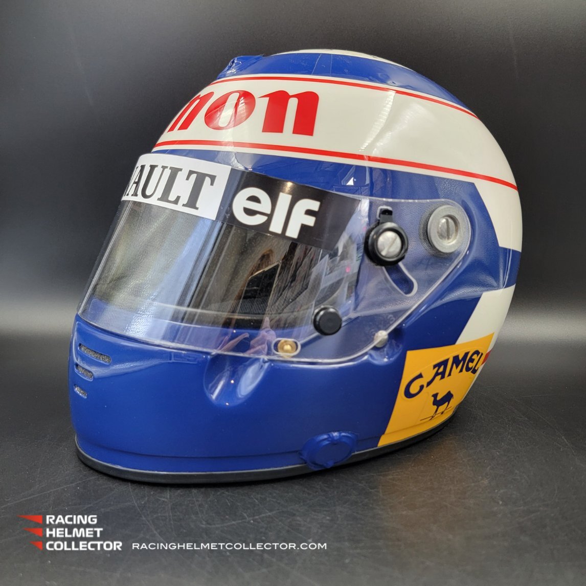 Alain Prost & Ayrton Senna Testing Helmet TRACK WORN by Prost Autograp ...
