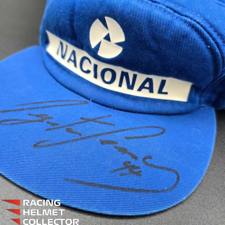 Ayrton Senna Cap WORN & Signed NACIONAL 1994 Autographed Directly From ...