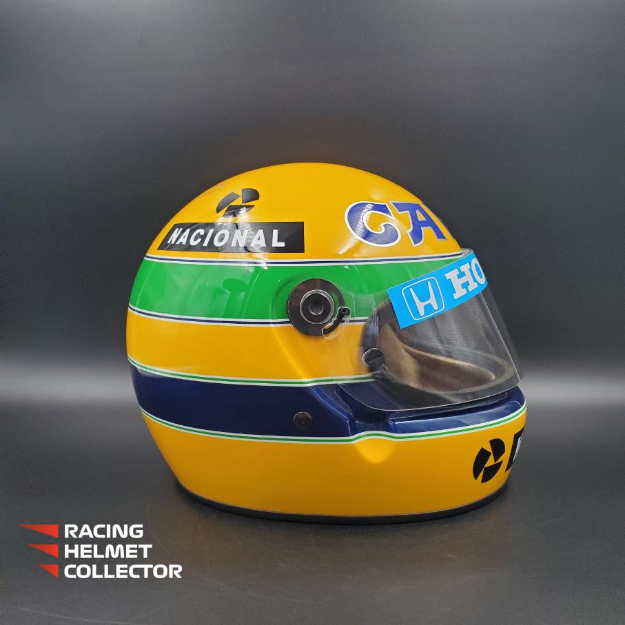 Ayrton Senna Signed Directly On Helmet 1987 LOTUS Official BELL Helmet ...