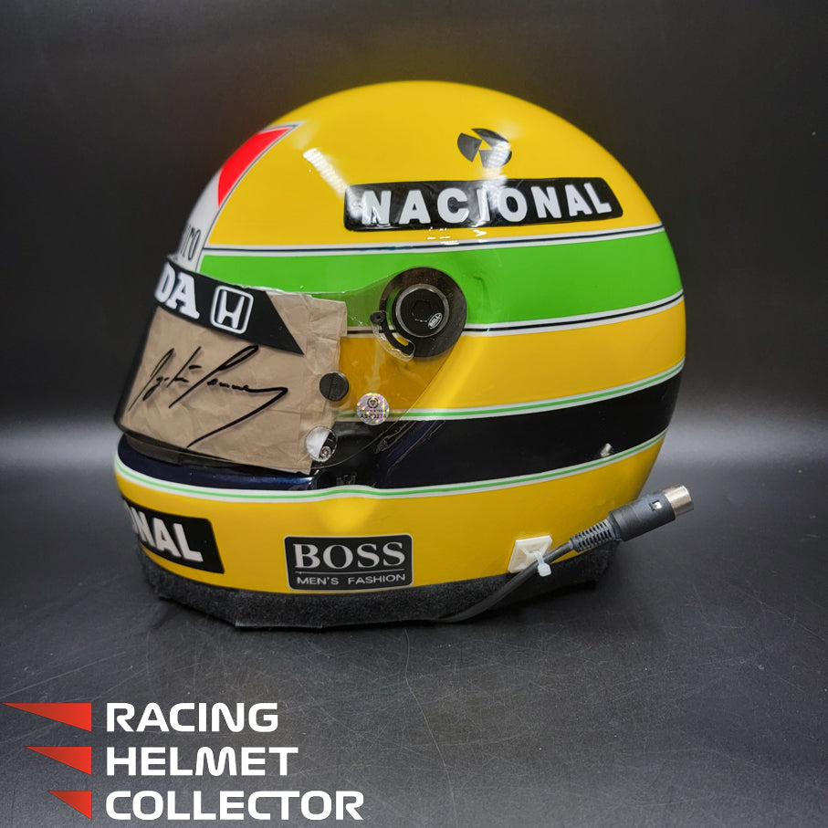 Ayrton Senna Signed Helmet 1988 BELL Official 1st Championship Year ...