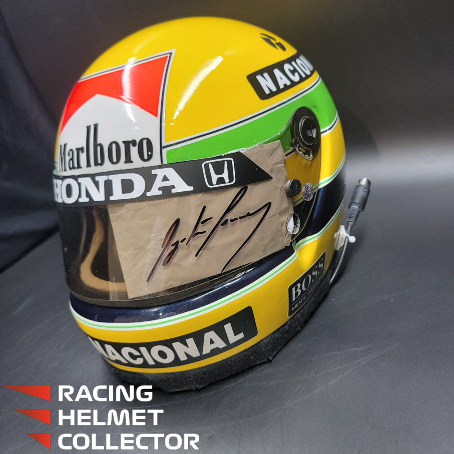 Ayrton Senna Signed Helmet 1988 BELL Official 1st Championship Year ...