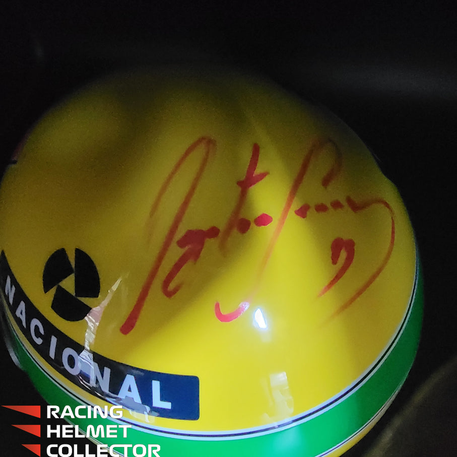 Ayrton Senna Signed Helmet DIRECT Crown RED Autograph 1988 Team McLare ...