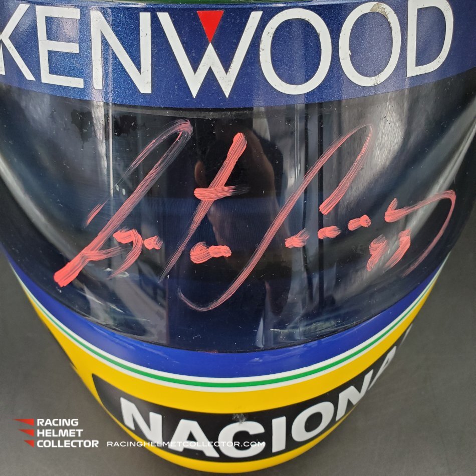 Ayrton Senna Signed Visor RACE WORN USED 1993 Team Mclaren Mounted on ...