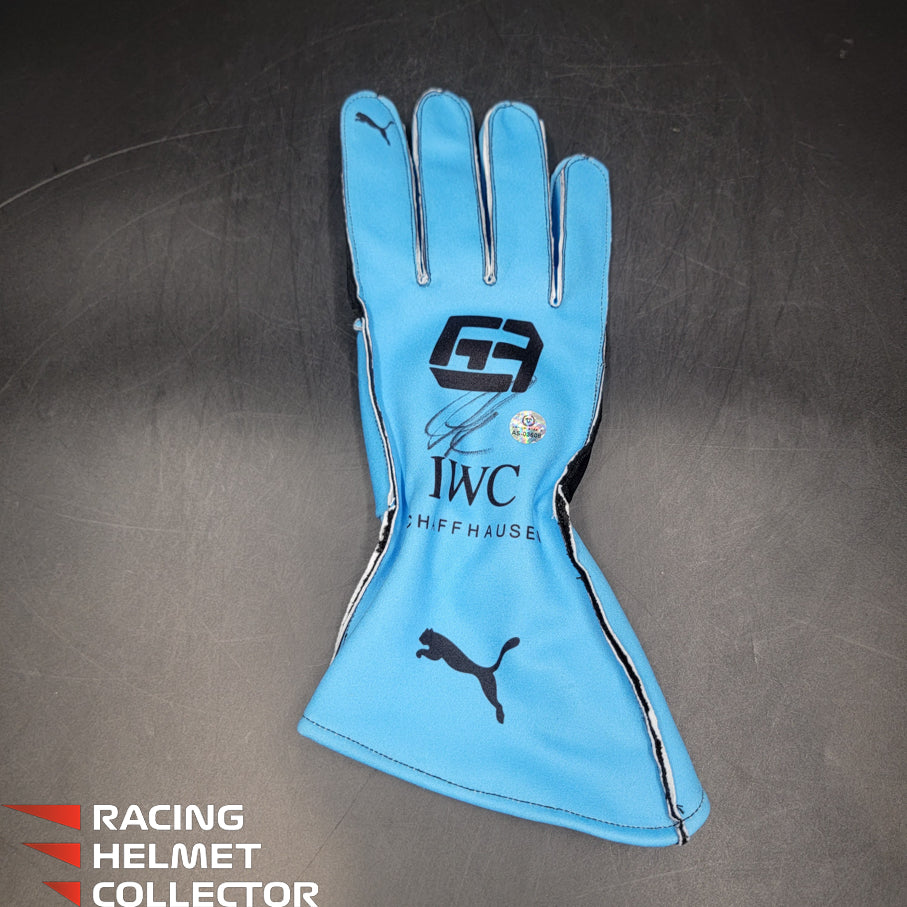 George Russell Signed Glove Single Left BLUE Mercedes Tribute AS-03608 ...