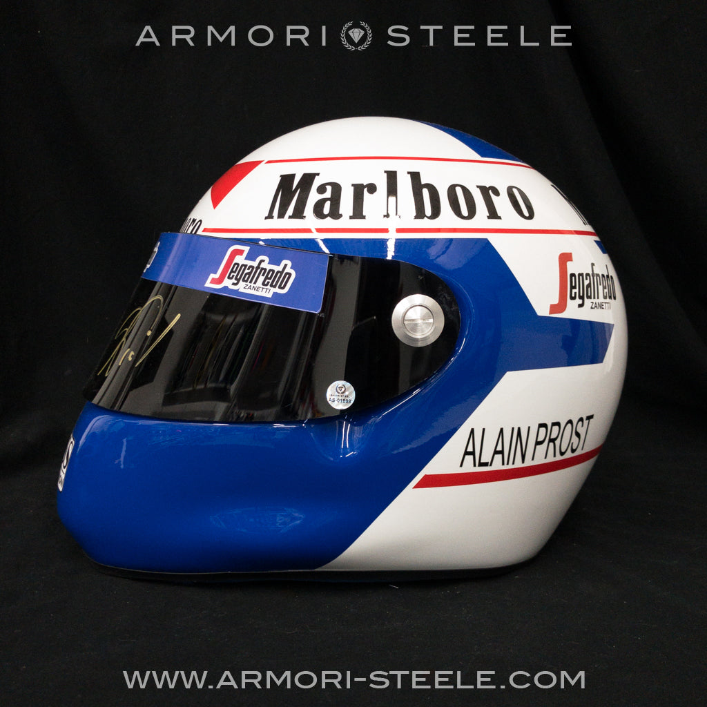 ALAIN PROST 1985 SIGNED AUTOGRAPHED F1 HELMET DISPLAY EDITION GOLD ...