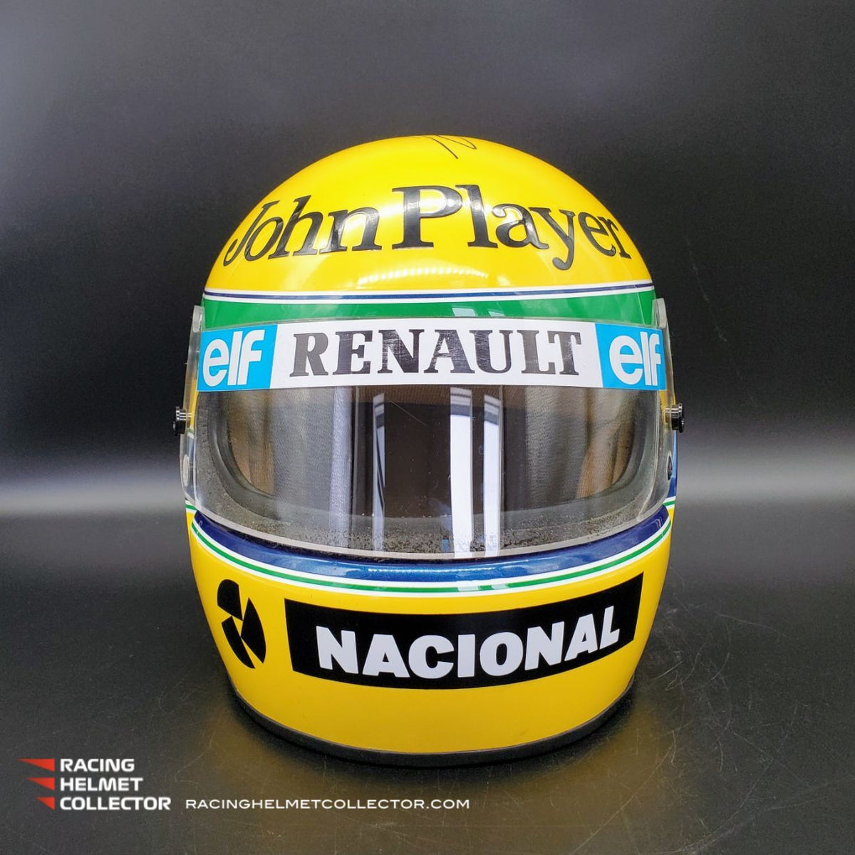Ayrton Senna Signed Directly On Helmet 1985 BELL XFM1 From Lotus Clive ...
