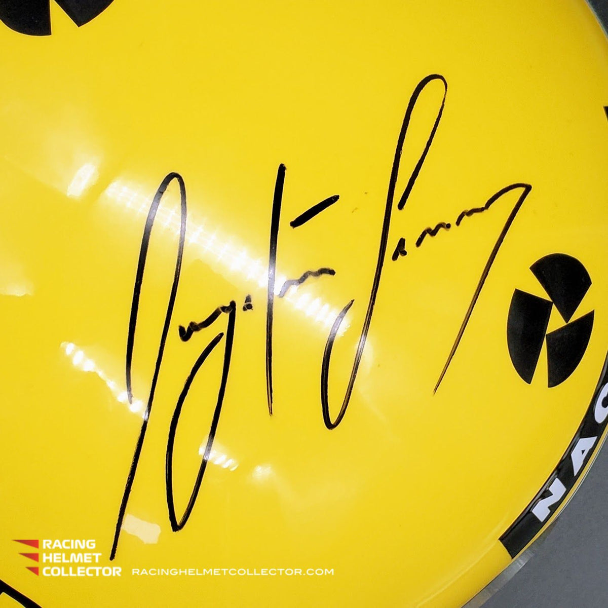 Ayrton Senna Signed Directly On Helmet 1985 BELL XFM1 From Lotus Clive ...