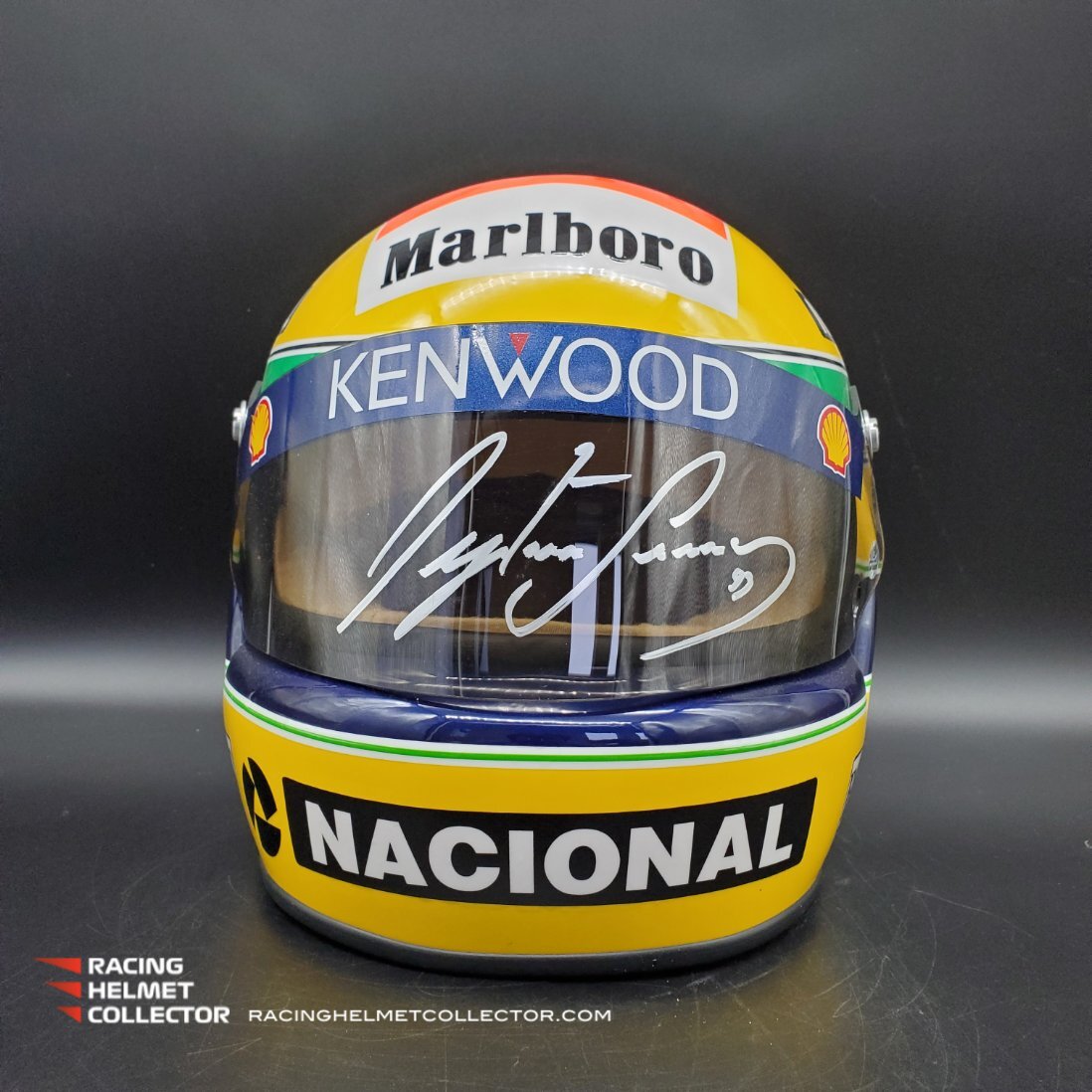 Ayrton Senna Signed Helmet 1993 Tribute Autographed Visor Full Scale 1 ...