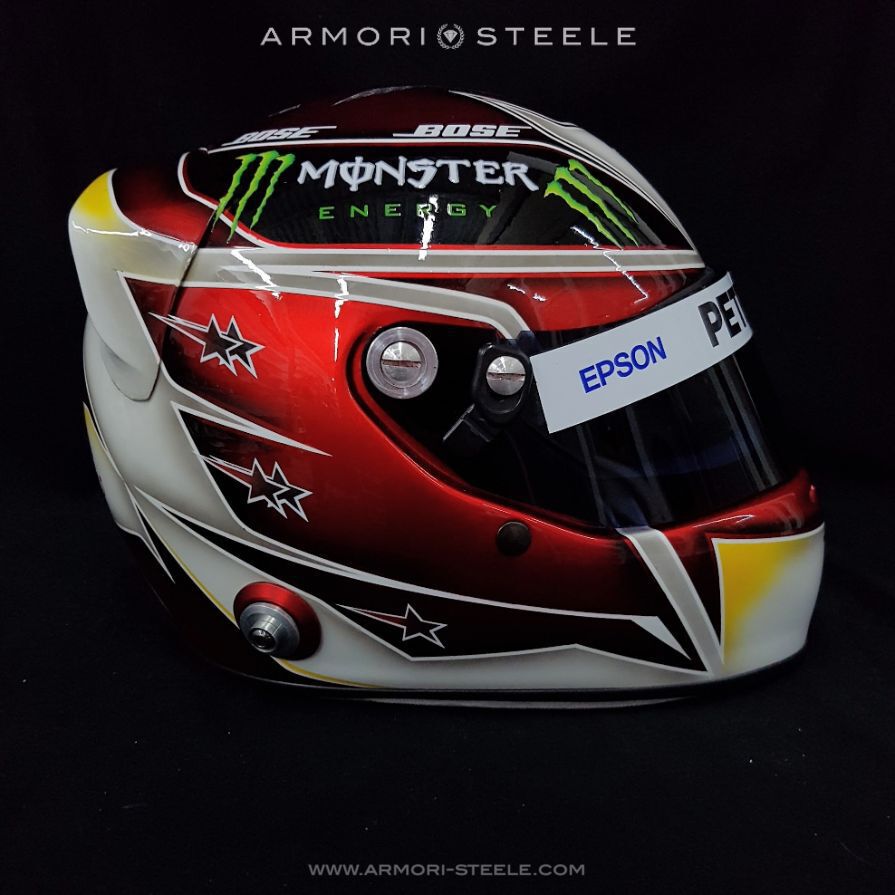 Lewis Hamilton Signed Helmet 2019 White Tribute Black Visor 1:1 Full S ...