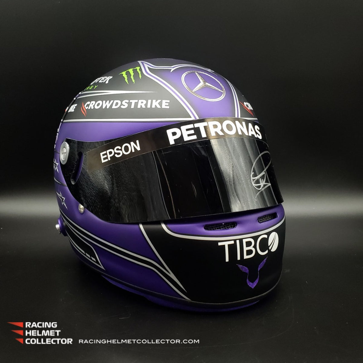 Lewis Hamilton 2020 Signed Black & Purple Autographed Visor Tribute 1 ...