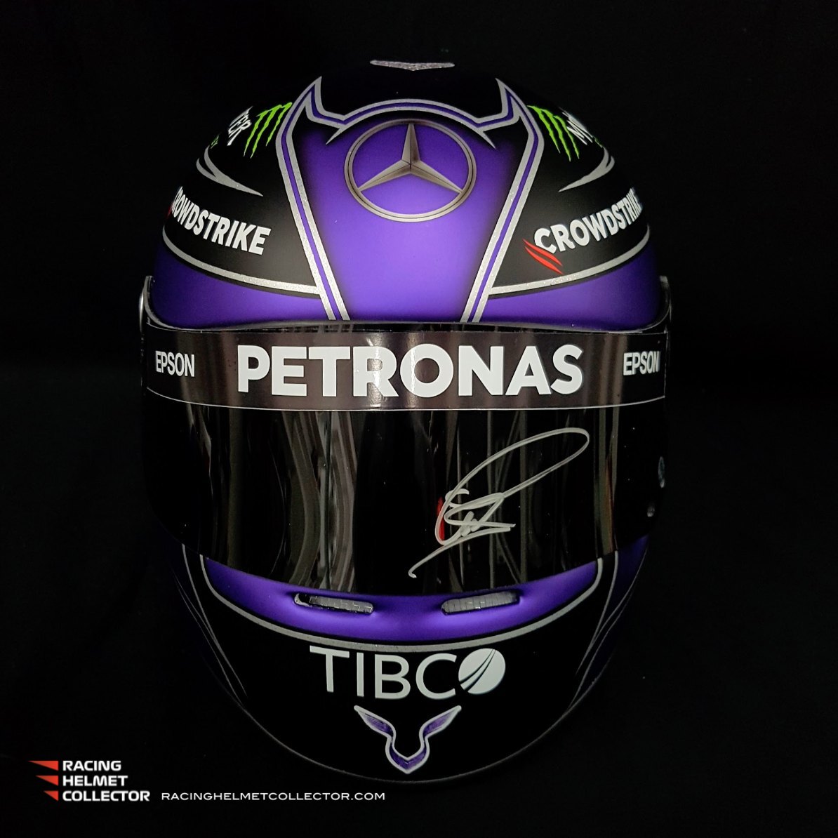Lewis Hamilton 2020 Signed Black & Purple BLM Autographed Visor Tribut ...