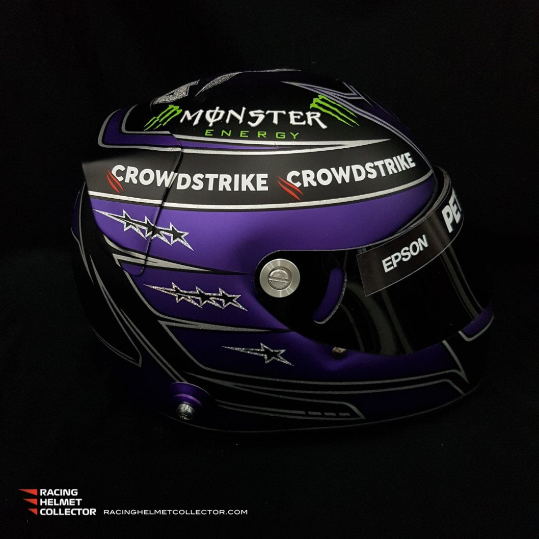 Lewis Hamilton 2020 Signed Black & Purple BLM Autographed Visor Tribut ...